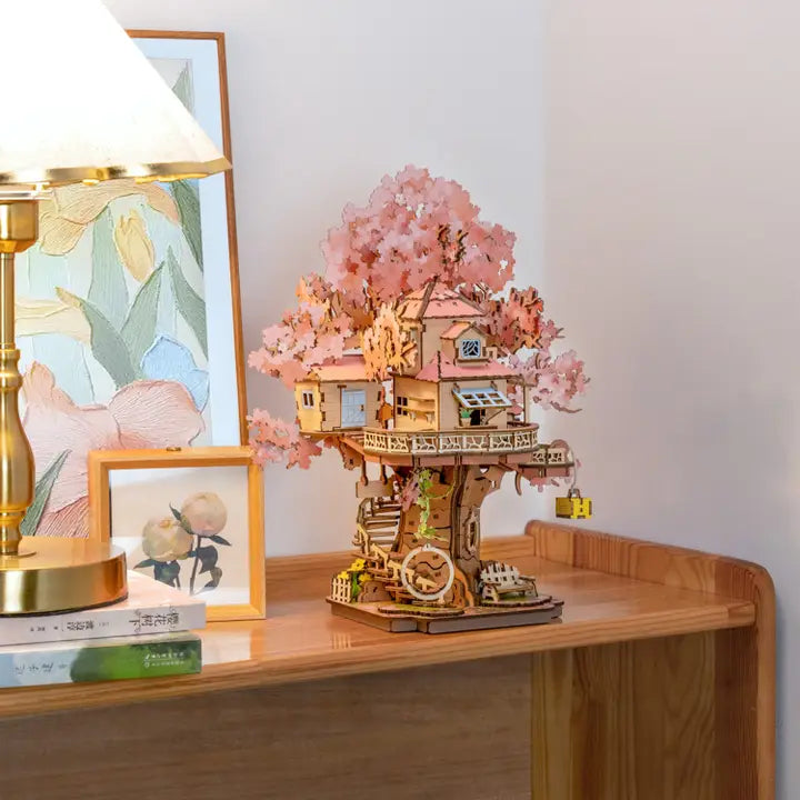 Diy Wooden Puzzle: Sakura Tree House – Rachelle Danielle Rose Gifts & Decor