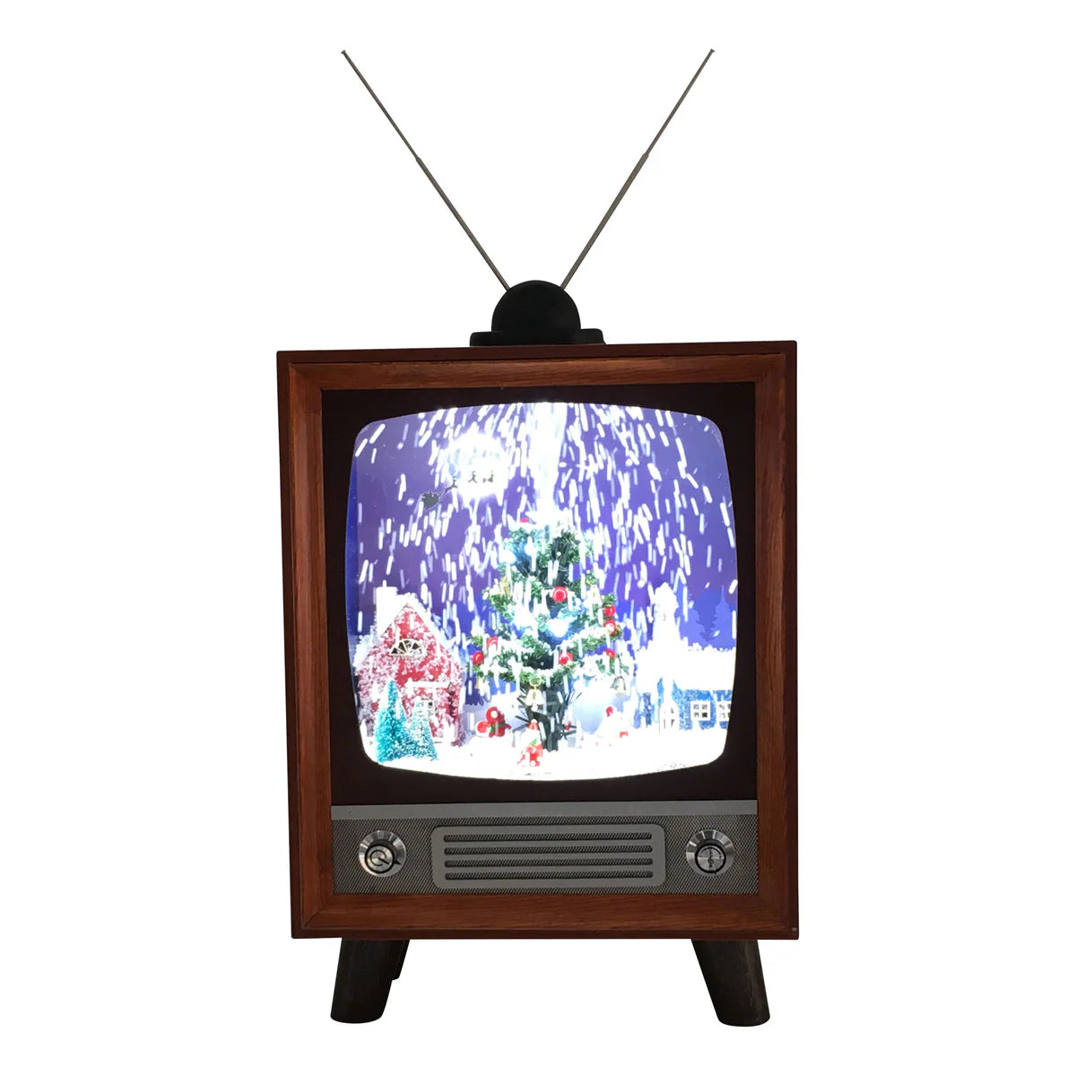 Large Retro TV with Christmas Scene – Rachelle Danielle Rose Gifts & Decor