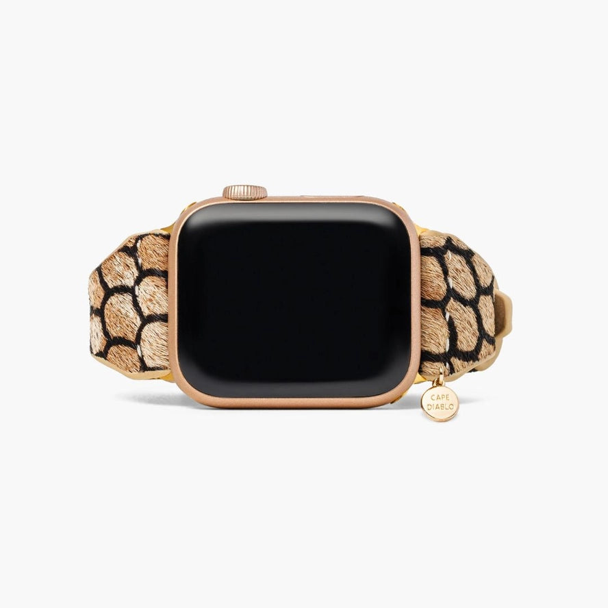 Cape Diablo Midnight Scales Leather Apple Watch Strap – Rachelle ...