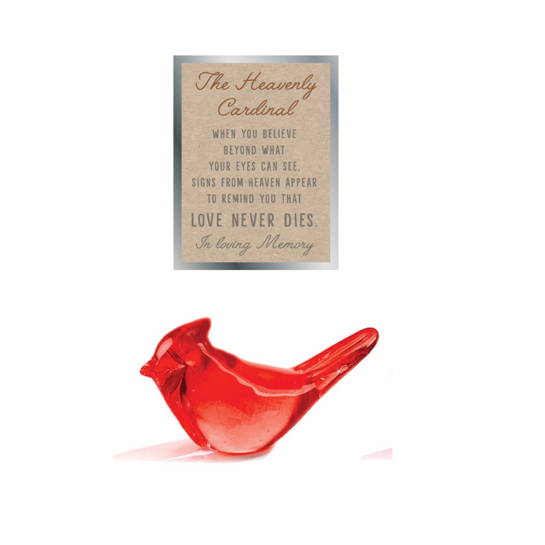 The Heavenly Cardinal Glass Token With Sentiment Card – Rachelle ...
